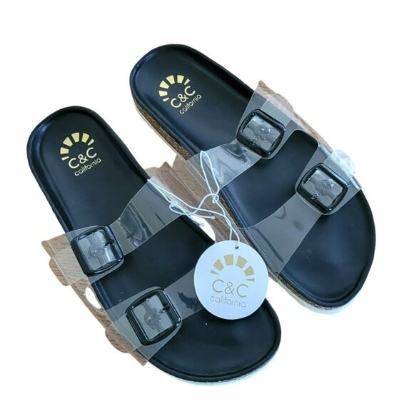 C&C California | Shoes | Nwt Cc California Jasmine Clear Slide Sandals ...